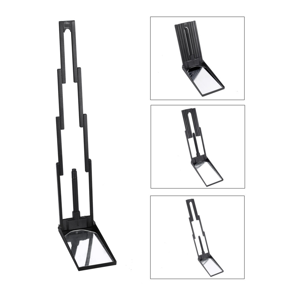 Pocket size under vehicle search mirror